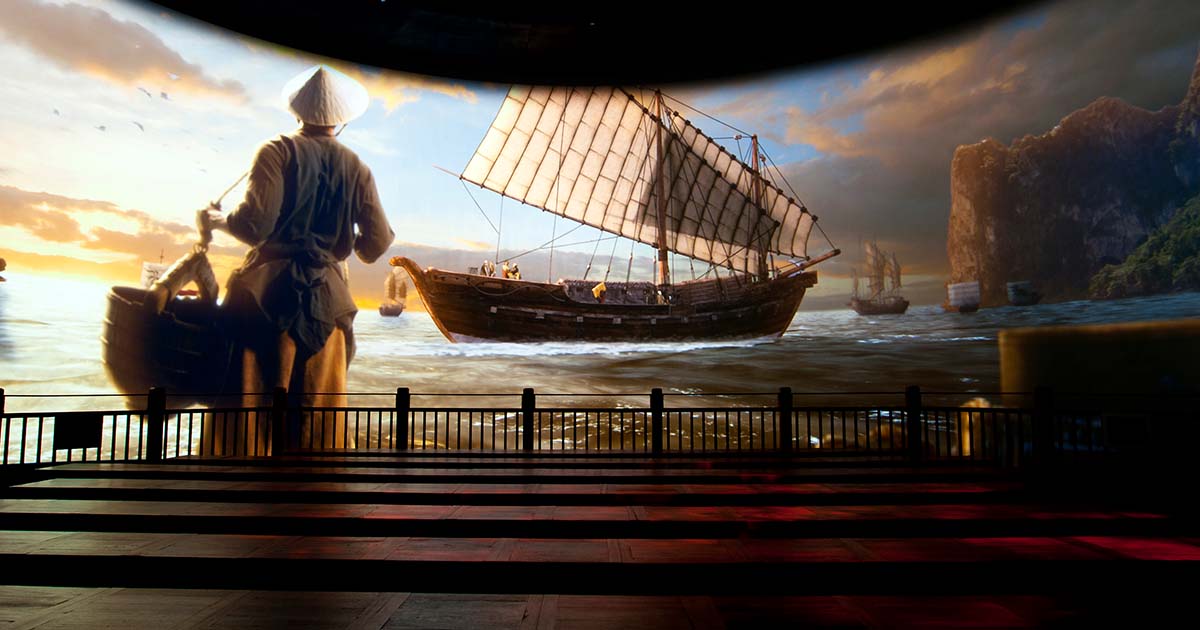 Immersive Experience at Typhoon Theater, Maritime Experiential Museum